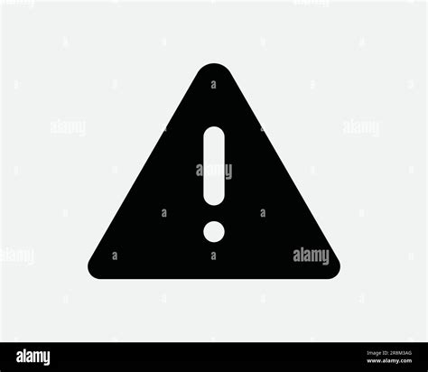 Alert Icon Triangle Warning Notice Warn Attention Caution Beware Exclamation Mark Point Black