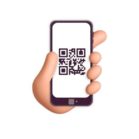 Modelo De Maquete De Renderização Realista De Vetor 3d Segura Smartphone Com Digitalização De