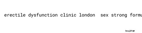 Erectile Dysfunction Clinic London For 2023 Usach