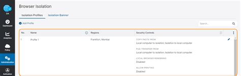 Ziaの分離プロファイルの作成 Zscaler