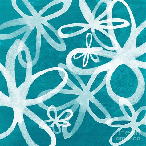 Teal And White Patterns