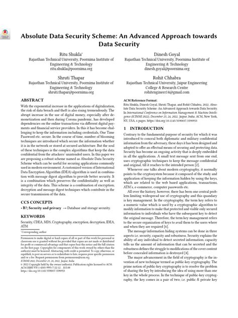 Absolute Data Security Scheme Pdf Cryptography Key Cryptography