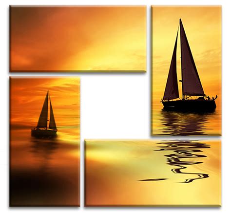 Купити картину Вітрильник на заході сонця Картини у вітальню у Києві доступна ціна в Україні