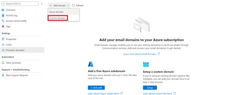 Add Custom Verified Email Domains An Azure Communication Services