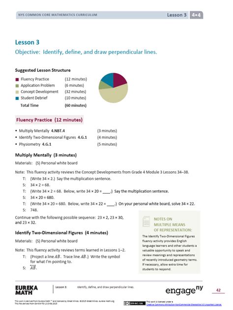 Math G4 M4 Topic A Lesson 3 Pdf Angle Mathematics