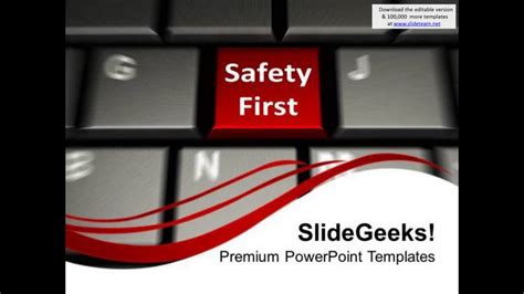 Safety First Concept Business Security Powerpoint Templates And