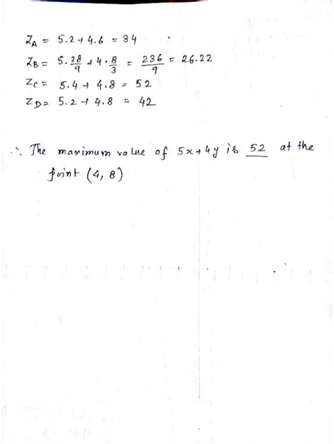 solve the following linear programming problem maximize z 5x 4y