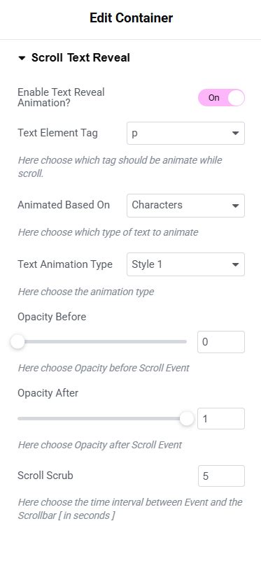 Scroll Text Reveal Cea