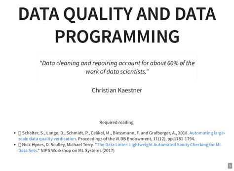 PPT DATA QUALITY AND DATA DATA QUALITY AND DATA PROGRAMMING PowerPoint Presentation 906633