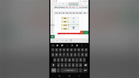 Excel Job Interview Questions Max Min Small And Large Formulas Shorts Exceltips Job