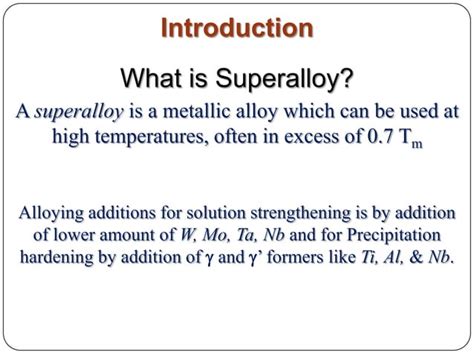 Nickel Based Superalloysprocessing And Applications Pptx Chemistry Science