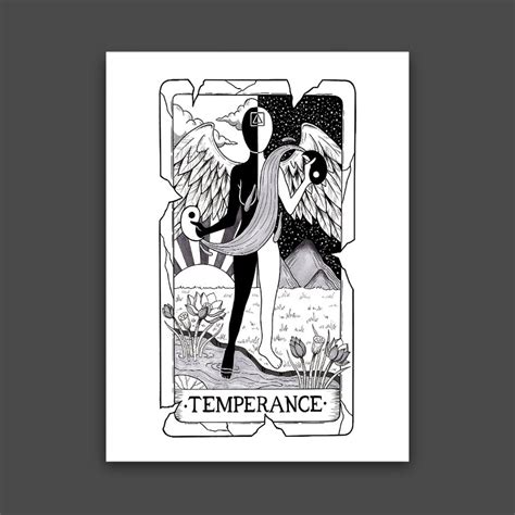 Temperance Tarot Card Print Sale Prices You Wont Believe