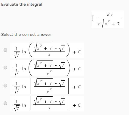 Solved Evaluate The Integral Integral Dx XSquarerootx Chegg Com