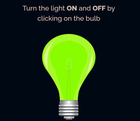 GitHub TamVik Light Bulb Funky Neon Green Light Bulb With Javascript