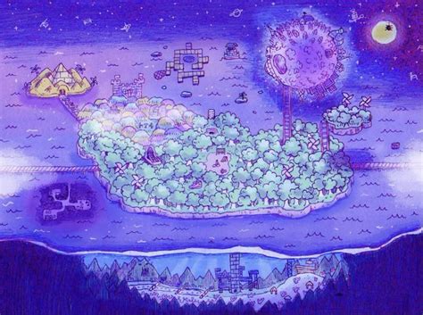 Pin By Kk On Omori World Map Design Artwork Fantasy Island