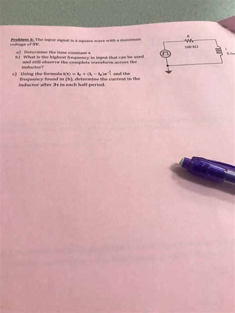 Solved Problem I The Input Signal Is A Square Wave With A Chegg Com