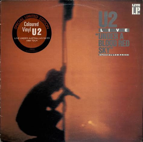 U2 Under A Blood Red Sky Red Vinyl Hype Sticker Australian Vinyl L