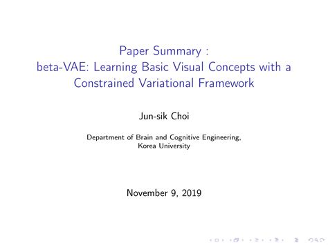 Paper Summary Of Beta Vae Learning Basic Visual Concepts With A