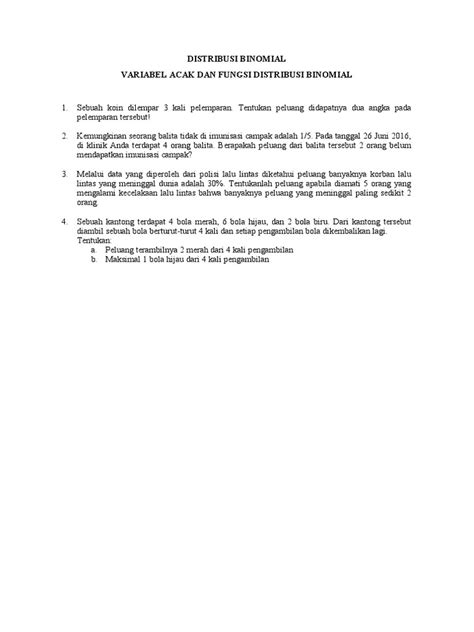 Distribusi Binomial Pdf Kesehatan Holistik