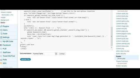 Adding Html To Header Or Footer In Wordpress Youtube