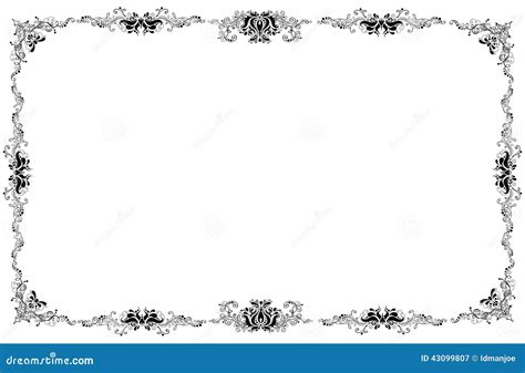 Cornice Classica Illustrazione Di Stock Illustrazione Di Nero 43099807