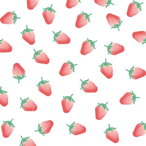 손 으로 그린 귀여운 일러스트 딸기 벽지 배경 딸기 손으로 그린 아름다운 Png 일러스트 및 Psd 이미지 무료 다운로드 Pngtree