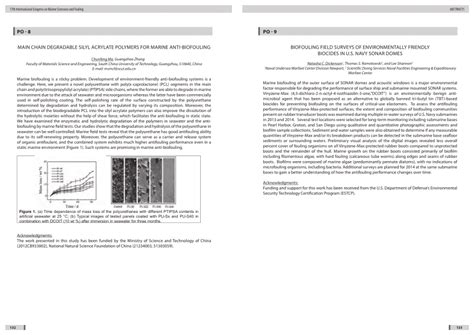 Pdf Main Chain Degradable Silyl Acrylate Polymers For Marine Anti Biofouling