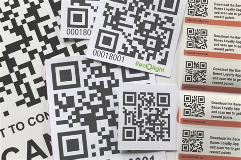 variable data qr code stickers qr code labels