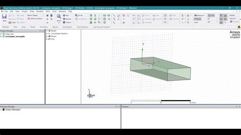Rectangular Waveguide Hfss Demonstration By Aryan Namboodiri Youtube