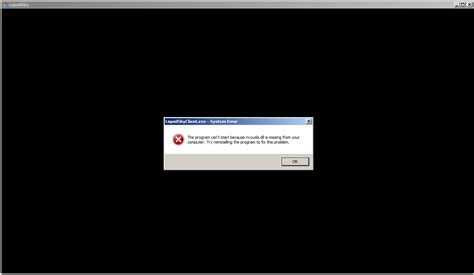 The Program Cant Start Because Nvcudadll Is Missing From Your