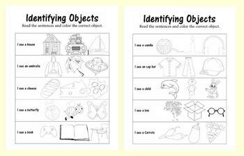 Identifying Objects Comprehension Worksh By Readarmy TPT
