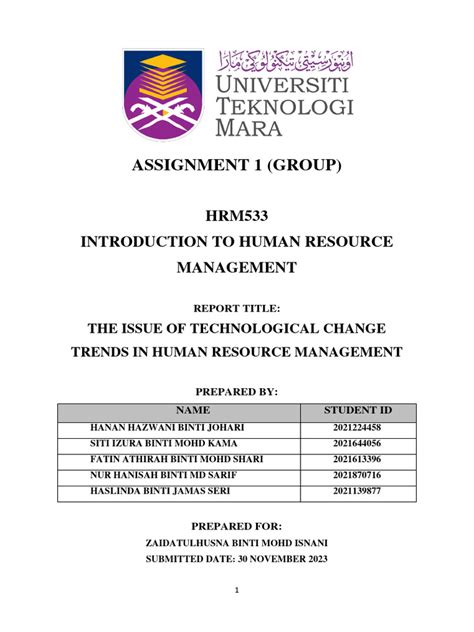 assignment 1 group final pdf employment innovation