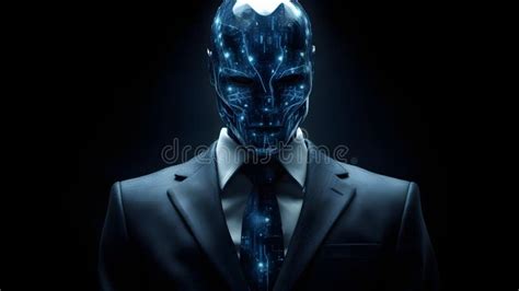Ai Businessman In A Suit Professional Machine Robot Generative Ai Stock Illustration