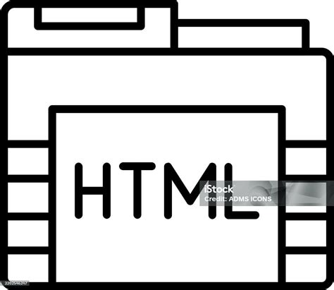 Html Folder Icon Stock Illustration Download Image Now Data