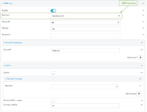 Configure Vrrp