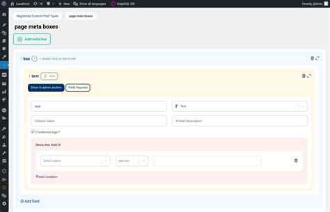 Conditional Field Rendering Acpt