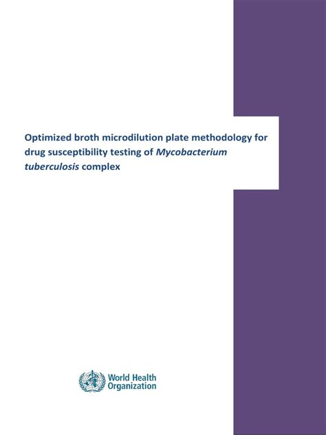 Announcement Optimize Broth Microdilution Plate Methods For Dst Pdf