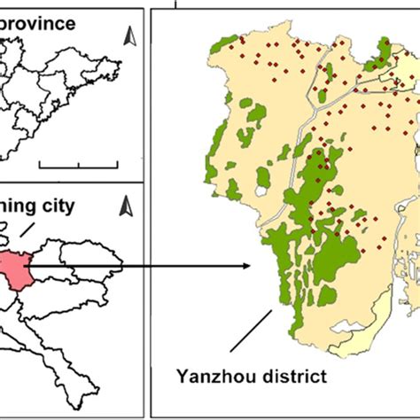 Distribution Of Sampling Points Sampling Places Selected Include