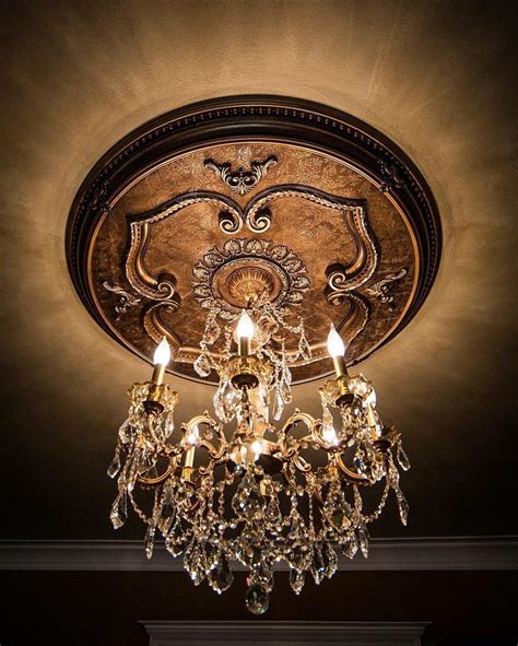 Save The Drama For Your Ceiling A Custom Finished Ceiling Medallion
