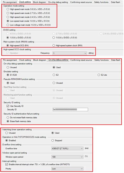 Figure Option Bytes Related Setting Items And Code Generator Plug In Setting Example