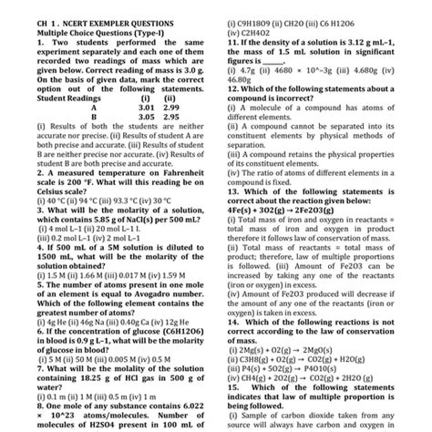 Chapter 1 Chemistry Assignment Teachmint