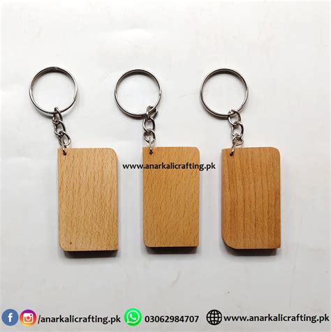 Keychain Base Wooden Rectangular Anarkali Crafting
