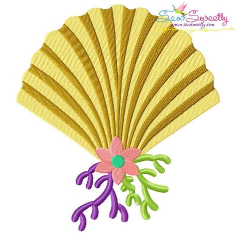 Cockle Shell Embroidery Design Pattern