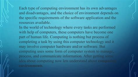 Computing Environments Pptx Operating Systems Computer Software And Applications