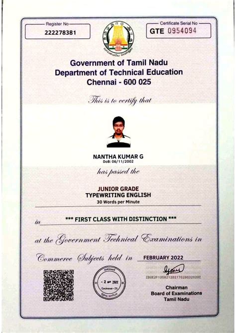 Nantha Kumar G On Linkedin I Had Successfully Completed My Type