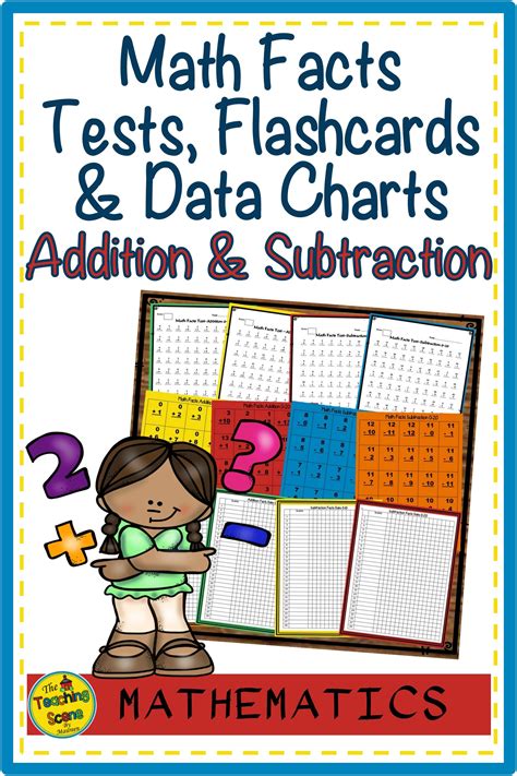Math Facts Addition And Subtraction 0 20 Tests Flashcards And Data Charts