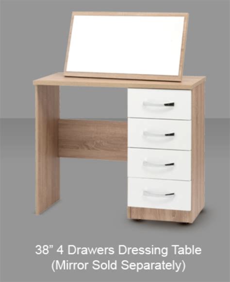 4 Drawer 38″ Dressing Table Fully Assembled That Shop