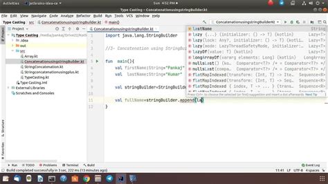 Kotlin Programming Part 7 String Concatenation Using Stringbuilder Youtube