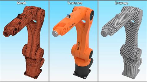 Industrial Robot Kuka Kr 10 R1100 3d Model 59 3ds Blend C4d Fbx
