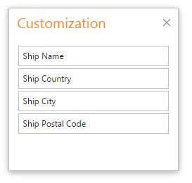 Customization Window ASP NET Web Forms Controls DevExpress Documentation